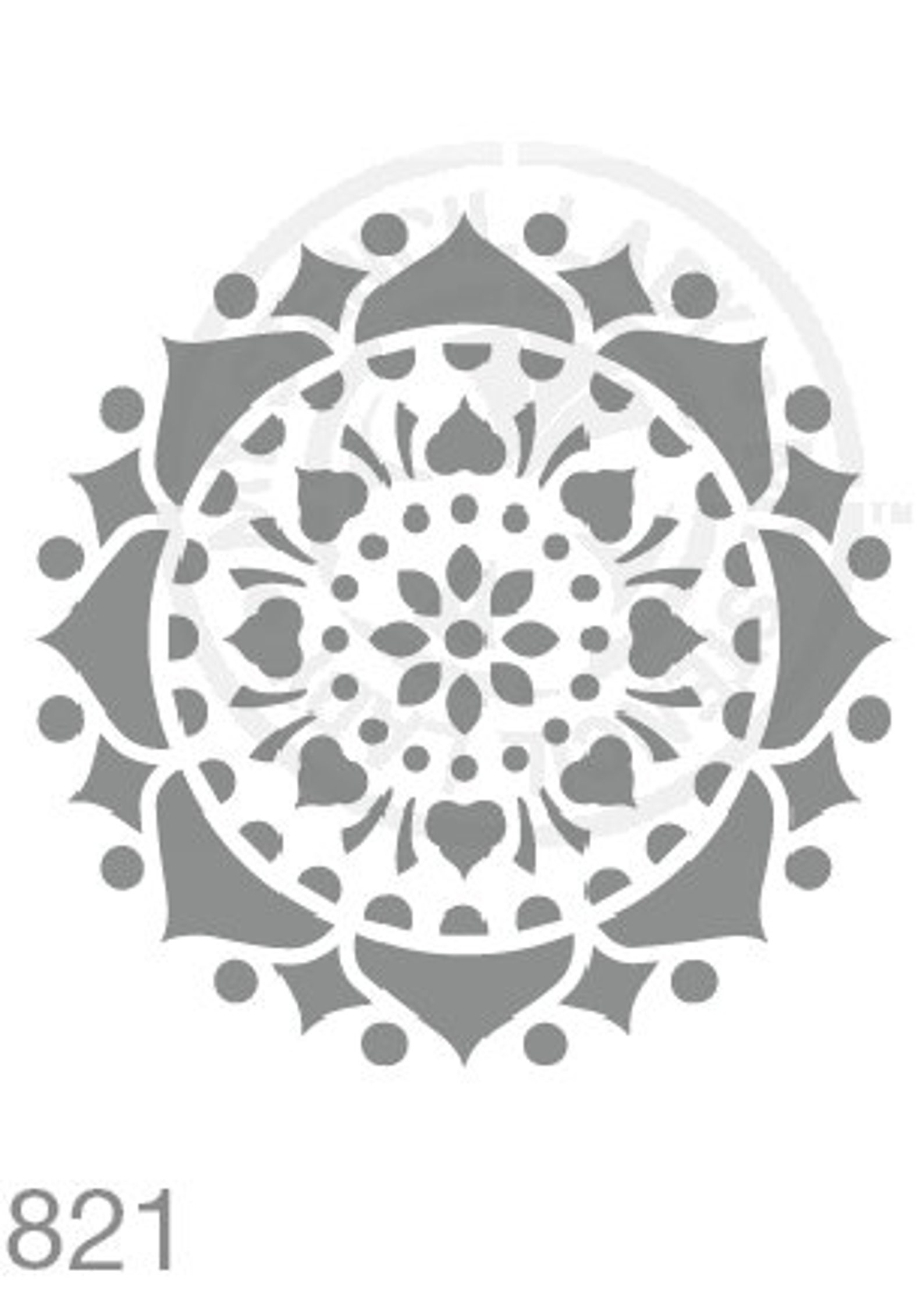 Mandala Damask Ornate Pattern Stencil 821 Design Reusable - Etsy
