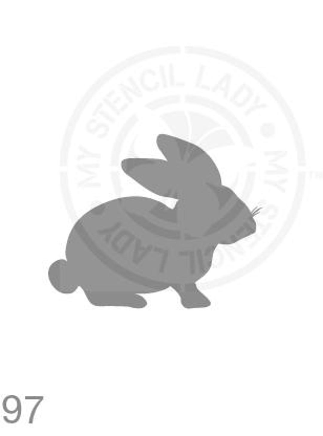 Bunny Rabbit Easter Stencil 097 Rabbits and Celebration Eggs Reusable ...