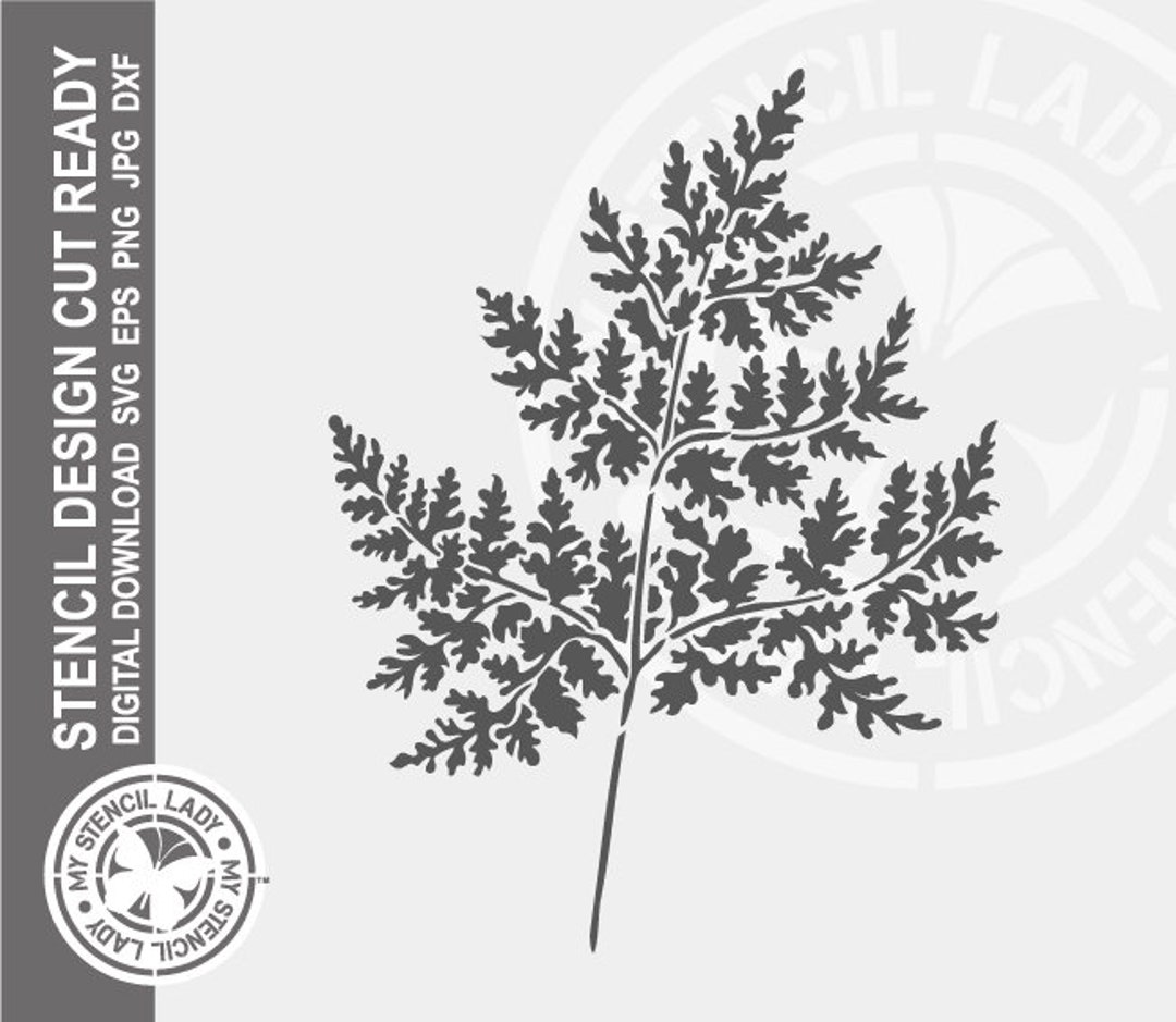 Fern 1534 Stencil Digital Download Laser Cricut Cut Ready Design - .svg ...