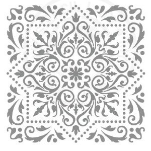 Boho and Aztec Style Tile Pattern Stencil 650 Repeating and Continuous ...