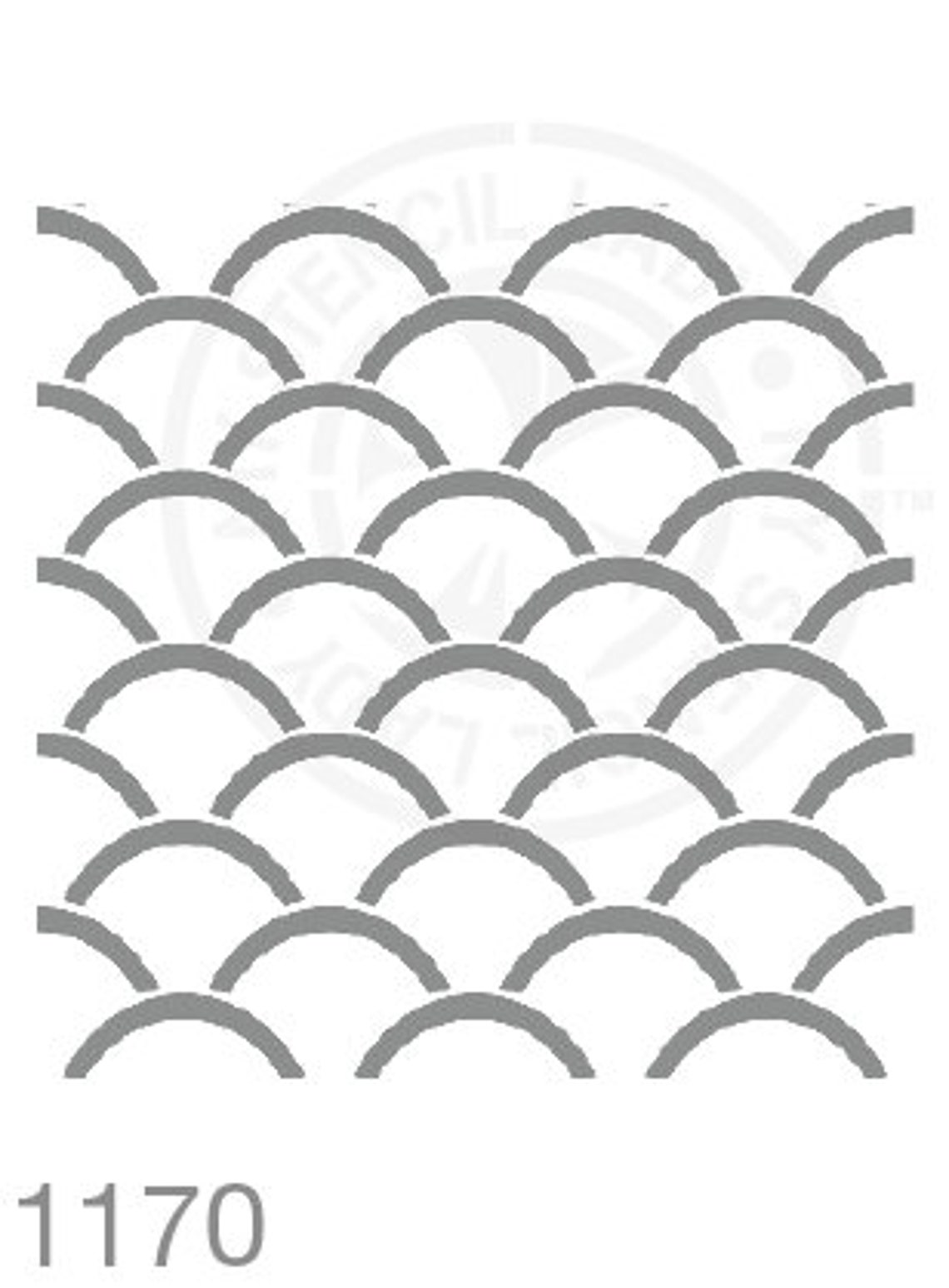 Fish Scales Stencil 1170 Design Reusable Mylar Painting and Cake ...
