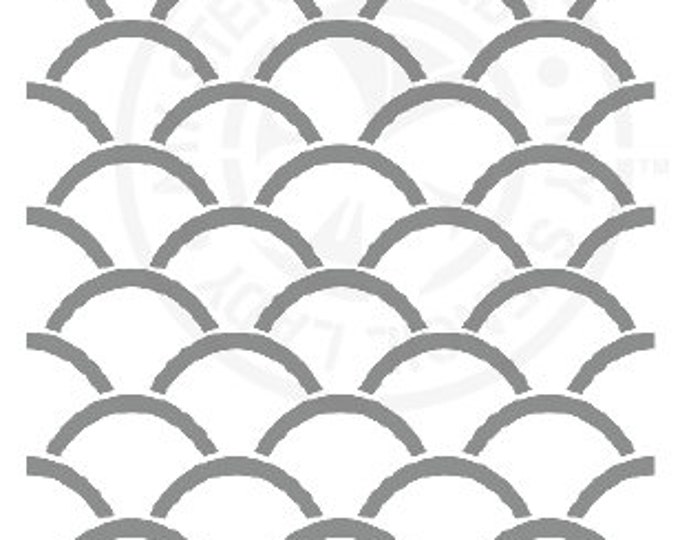 Fish Scales Stencil 1170 Design Reusable Mylar Painting and Cake ...