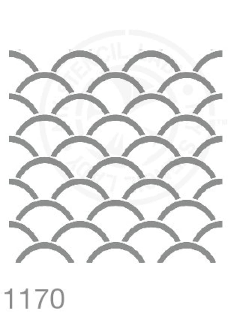 Fish Scales Stencil 1170 Design Reusable Mylar Painting and Cake ...