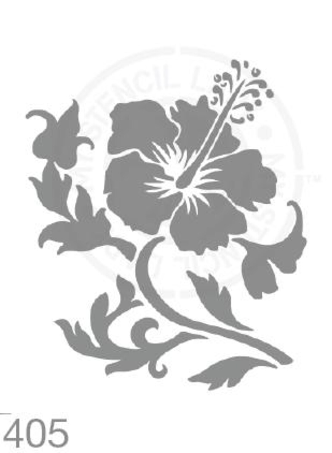 Hibiscus Tropical Stencil 405 Plants and Flowers Reusable Stencils ...