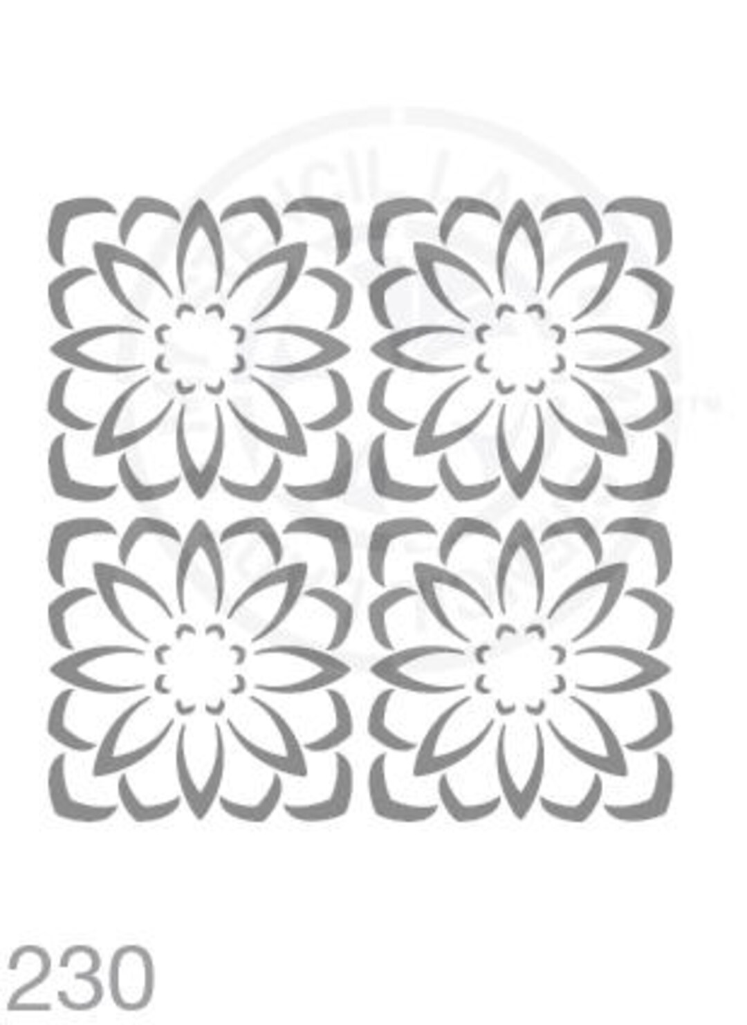 Tile Pattern Stencil 230 Repeating and Continuous Floor and Wall ...