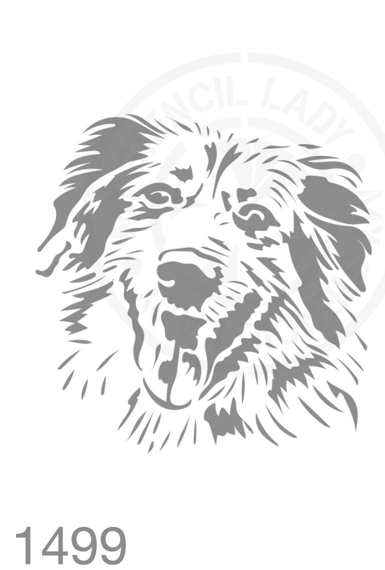 Dog Hand Drawn Illustration Stencil 1499 Reusable Animals Fauna and ...