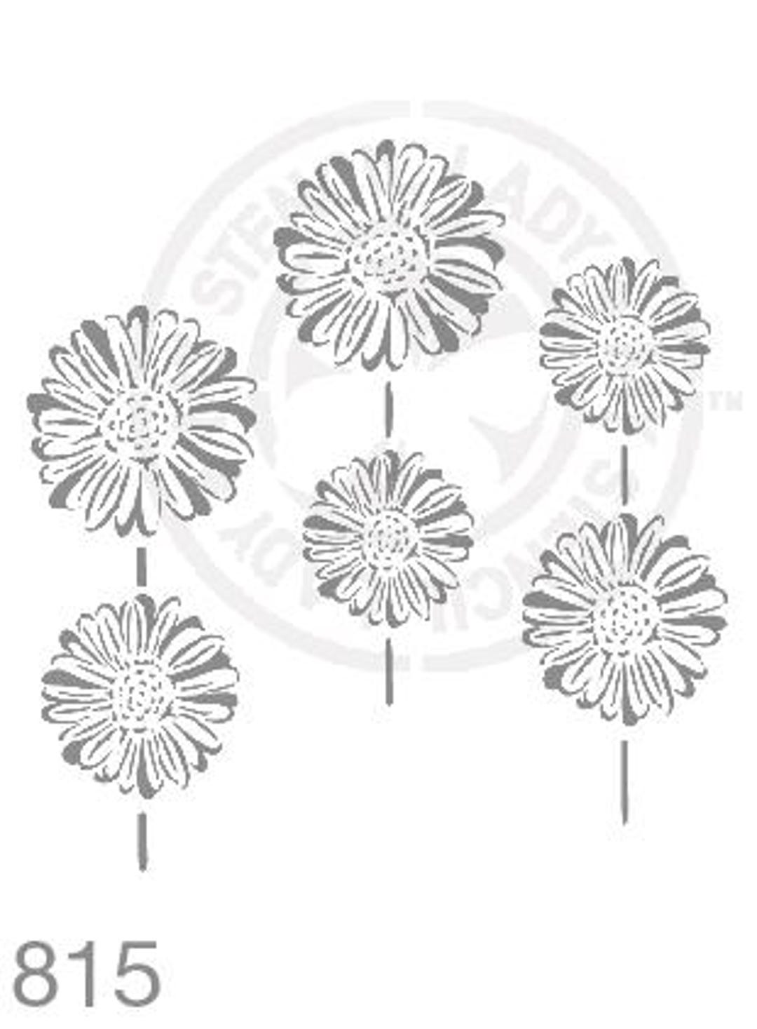 Daisy Chain Daisies Flowers Stencil 815 Plants and Floral Repeatable ...