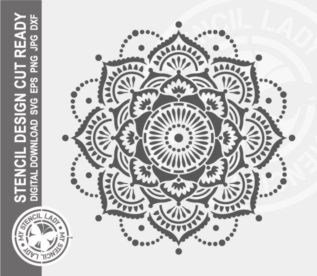 Mandala 1176 Stencil Digital Download Laser Cricut Cut Ready Design ...