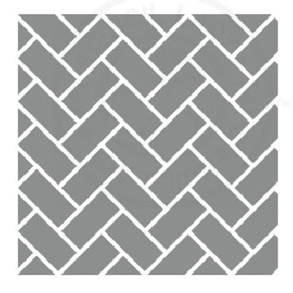 Herringbone Stencil - Etsy