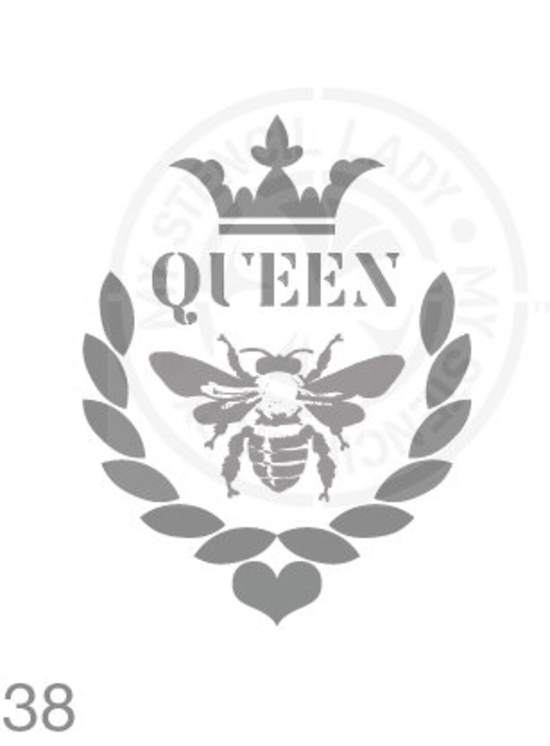 Queen Bee Stencil 038 Design Reusable Mylar Painting and Cake ...