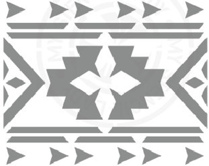 Boho and Aztec Style Border Stencil 982 Repeatable Patterns Templates ...
