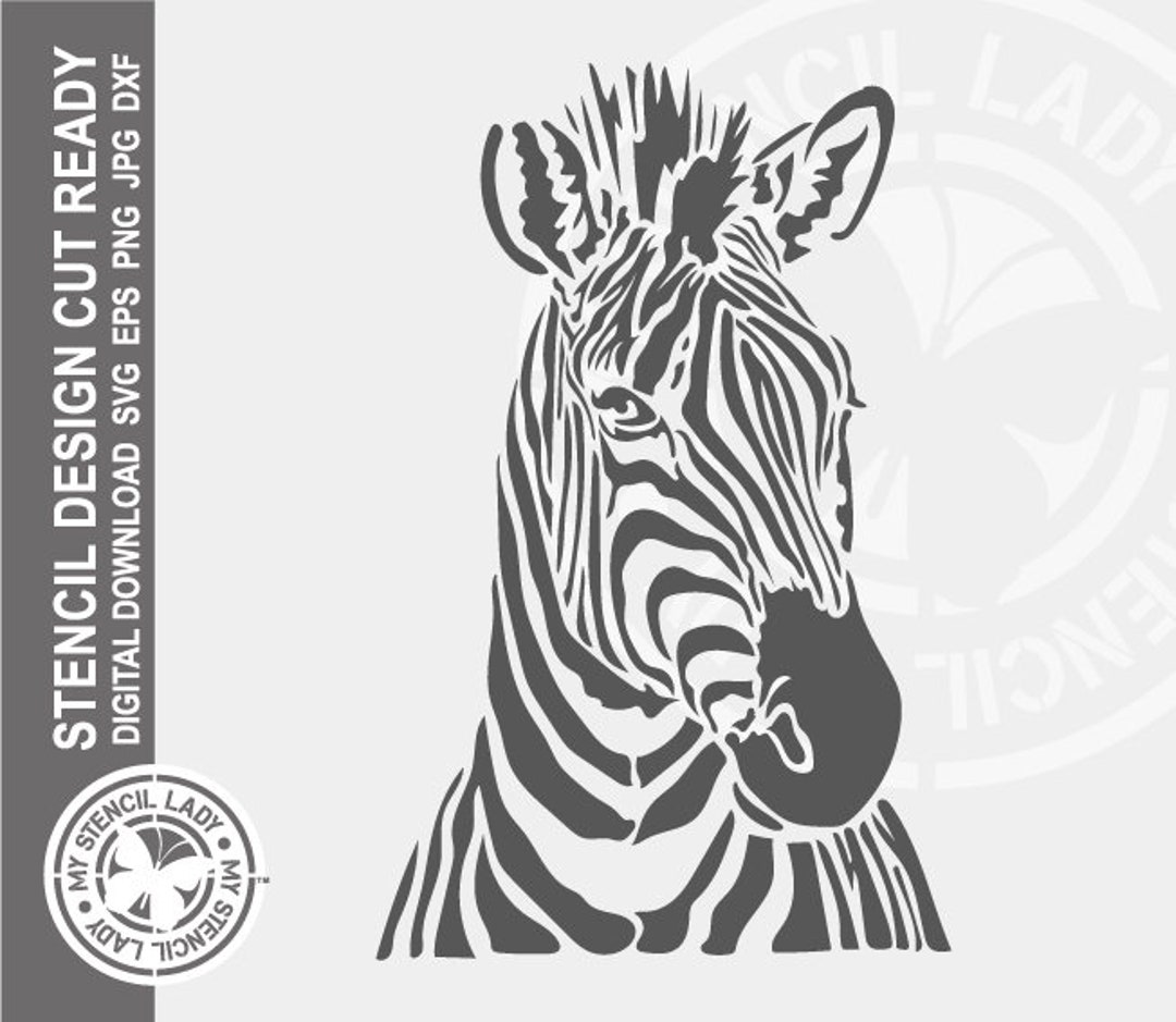 Zebra 1506 Stencil Digital Download Laser Cricut Cut Ready Design ...
