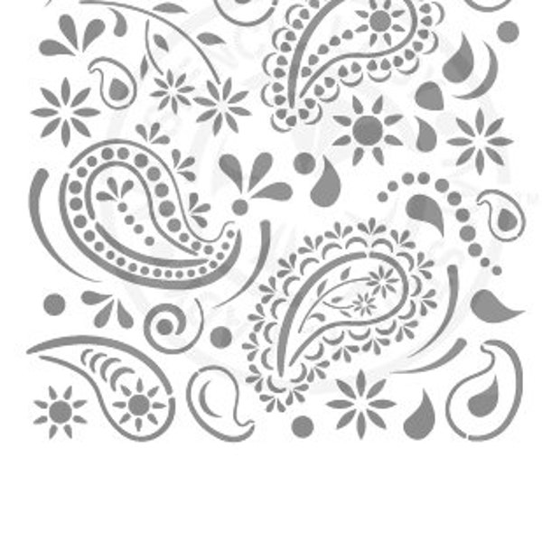 Paisley Stencil - Etsy