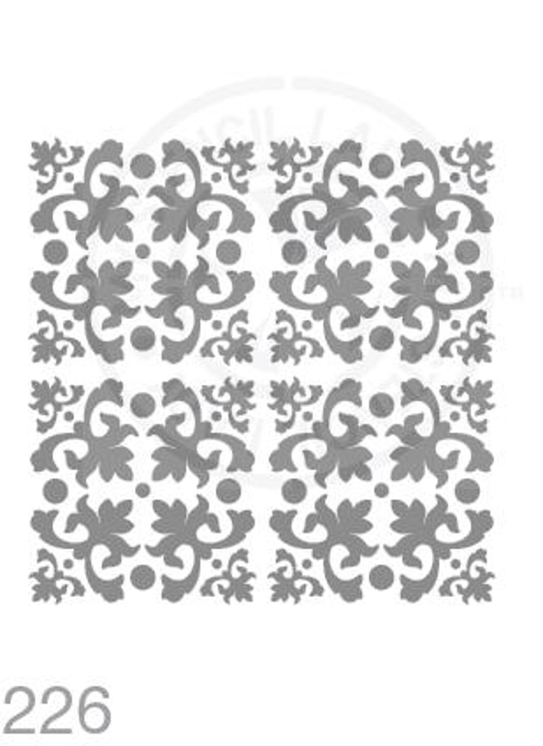Tile Pattern Stencil 226 Repeating and Continuous Floor and Wall ...