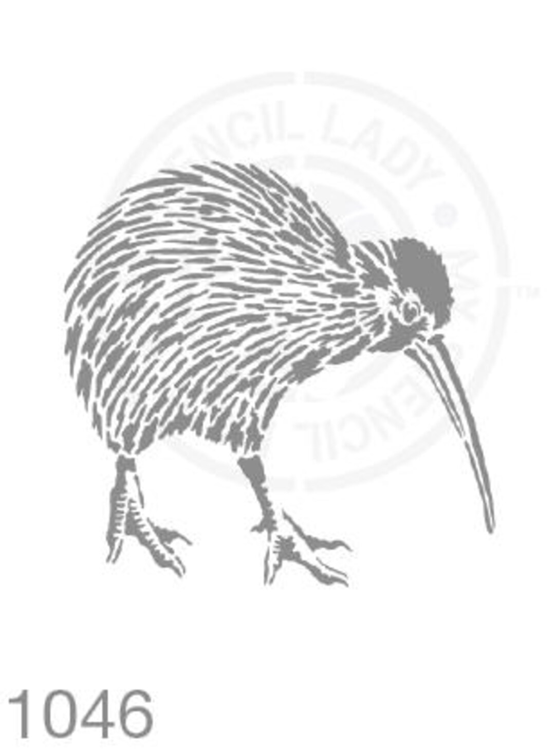 New Zealand NZ Kiwi Hand Drawn Illustration Stencil 1046 Reusable ...
