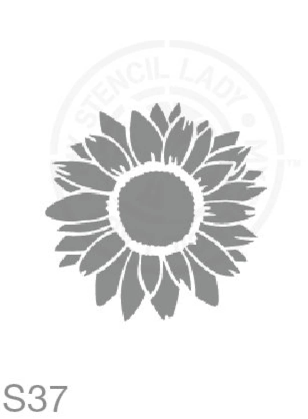 Sunflower Stencil S37 Small Design Reusable Mylar Painting and Cake ...