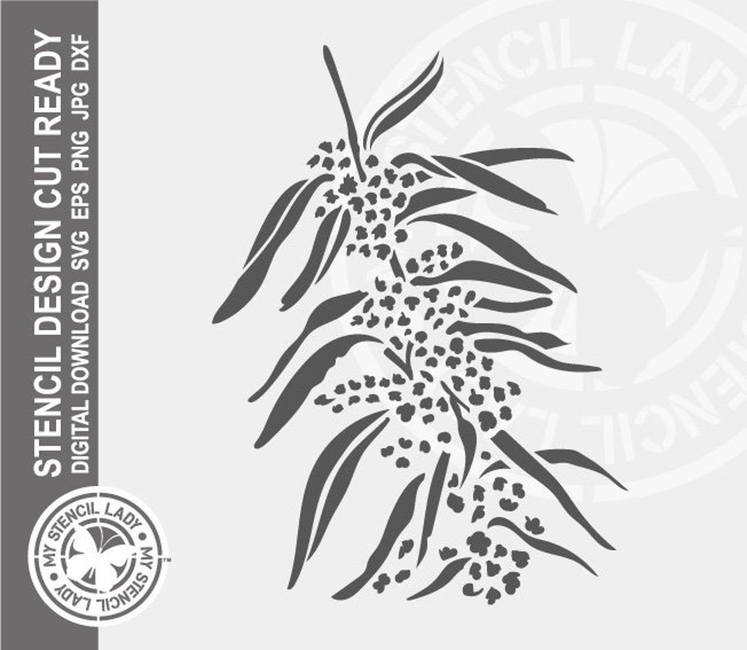 Acacia 1497 Stencil Digital Download Laser Cricut Cut Ready Design ...