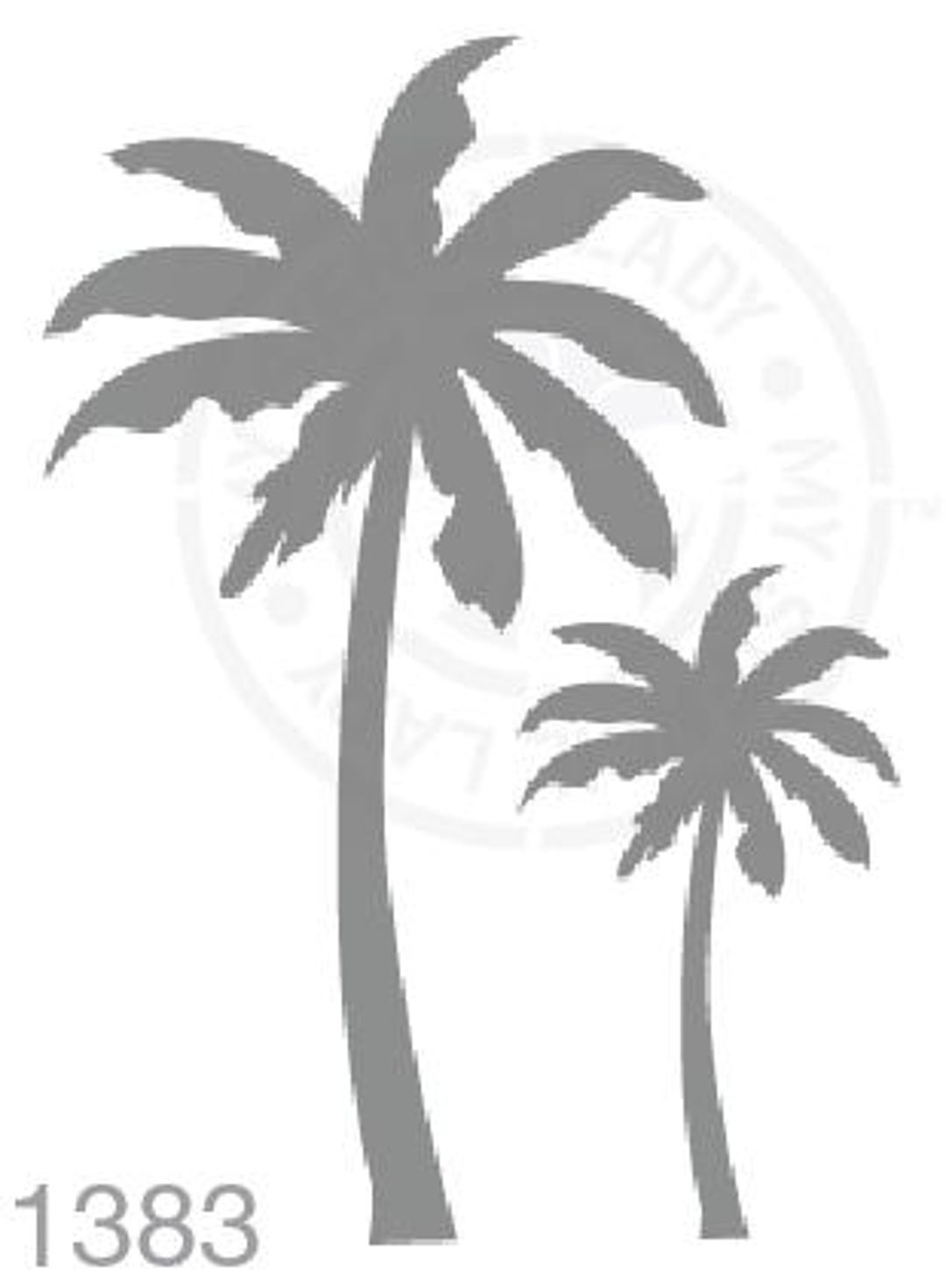 Palms and Leaves Tropical Stencil 1383 Plants and Flowers Reusable ...