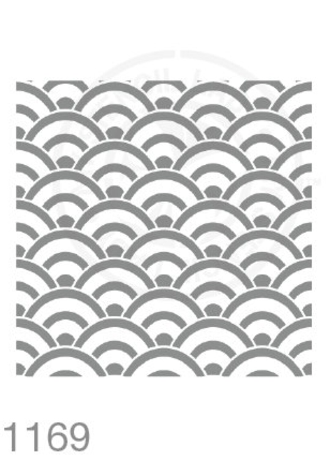 Fish Scales Retro Pattern Stencil 1169 Design Australian Reusable Art ...