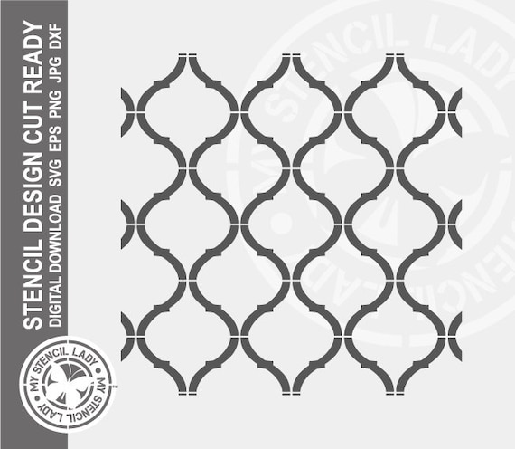 Moroccan Stencil Printable Template Large Moroccan Wall Covering