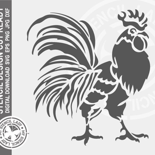 Rooster Stencil - Etsy
