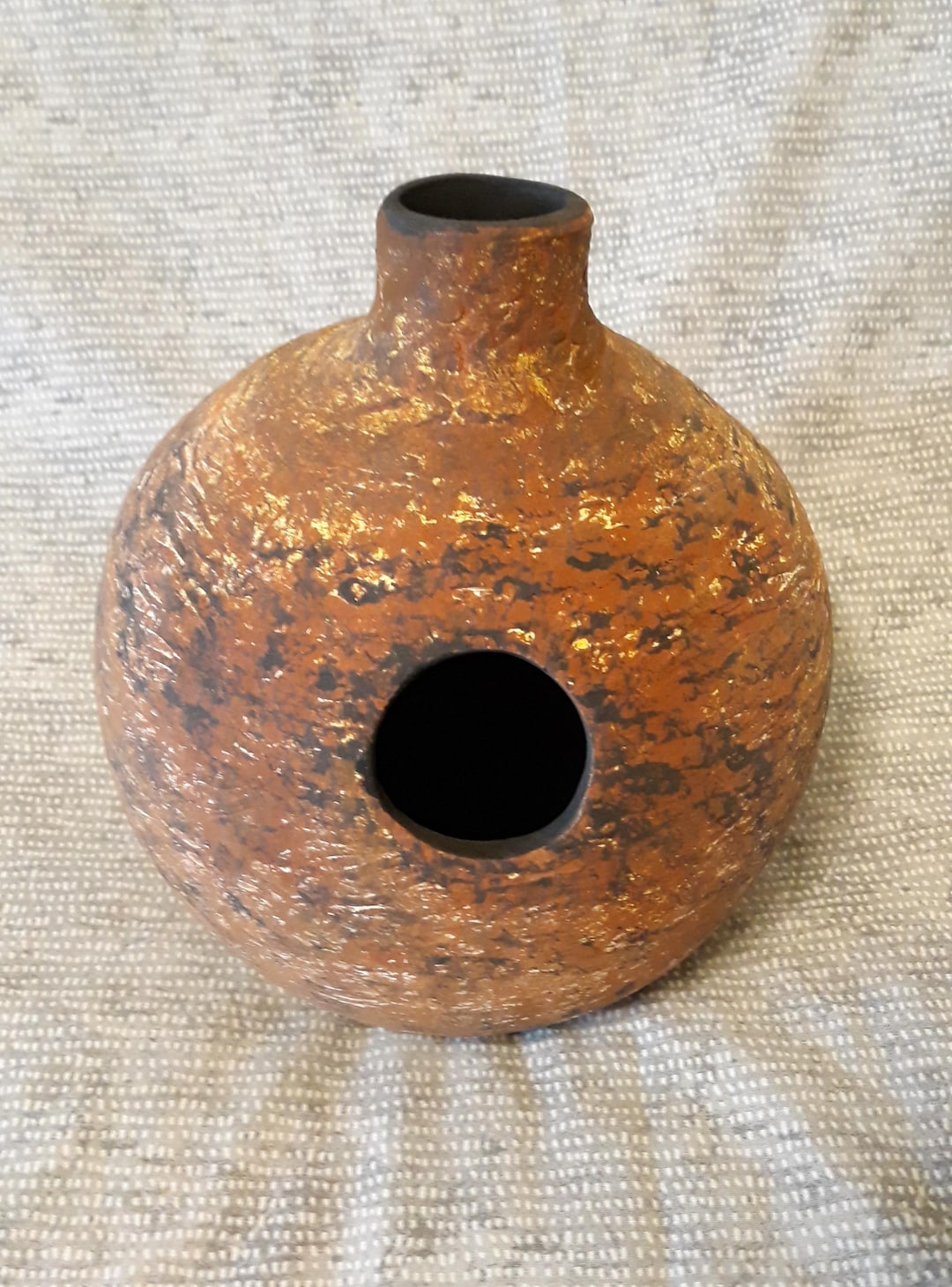 Earth-tone Pot Drum, Ceramic Udu, Percussion, Musical Instrument, Rich ...
