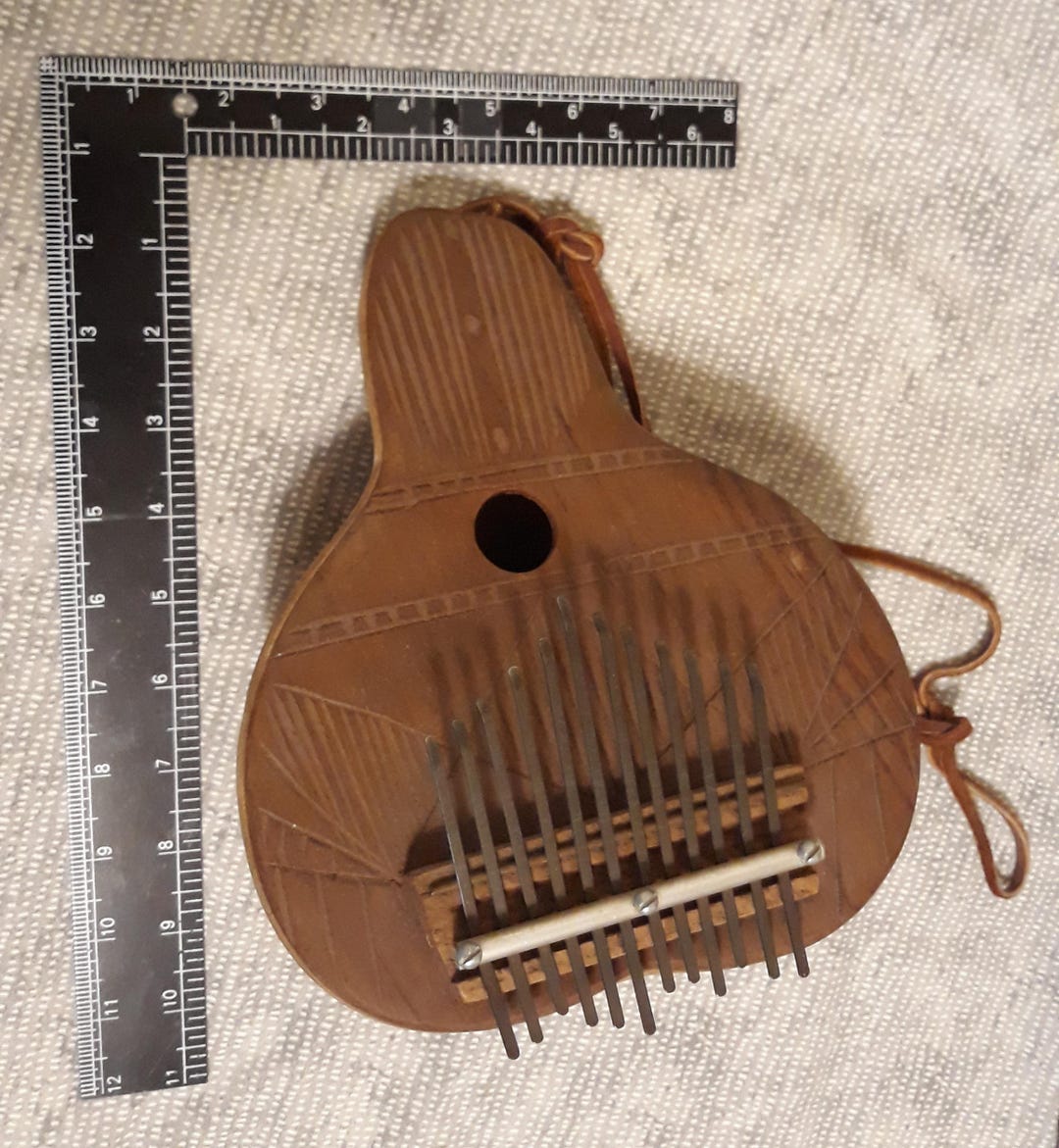 Vintage Gourd Thumb Piano, AKA Kalimba or Mbira, Folk Percussion ...