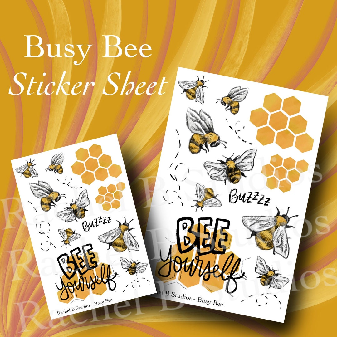 Busy Bee Sticker Sheet > Bumblebee Planner Stickers > Handmade ...