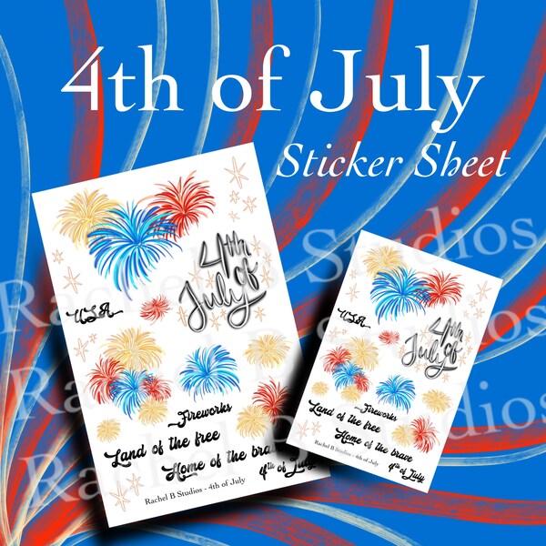 4th of July Stickers - Etsy