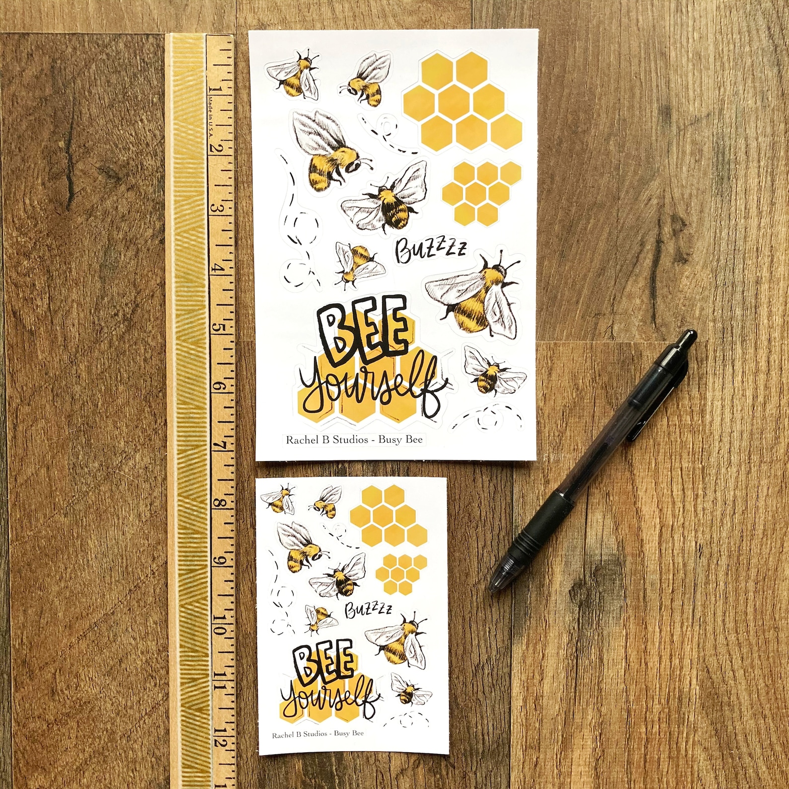 Busy Bee Sticker Sheet Bumblebee Planner Stickers | Etsy