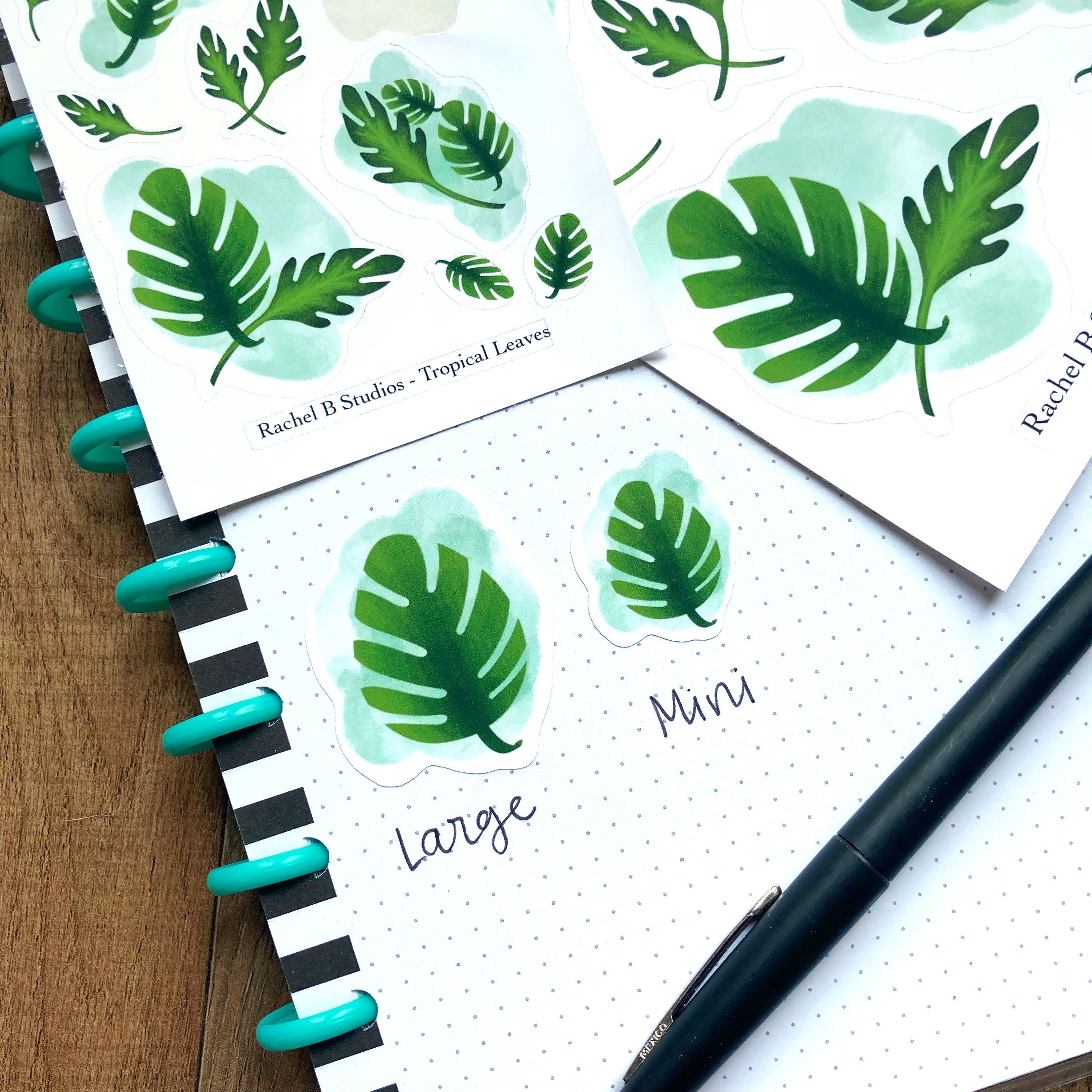 Tropische Blätter Sticker Sheet Monstera und Dschungel | Etsy