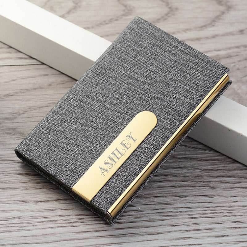Gold Card Holder Metal - Etsy UK
