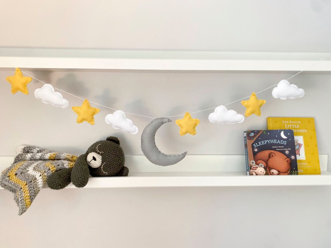 Starry Night Garland Banner Felt Nursery Decor - Etsy