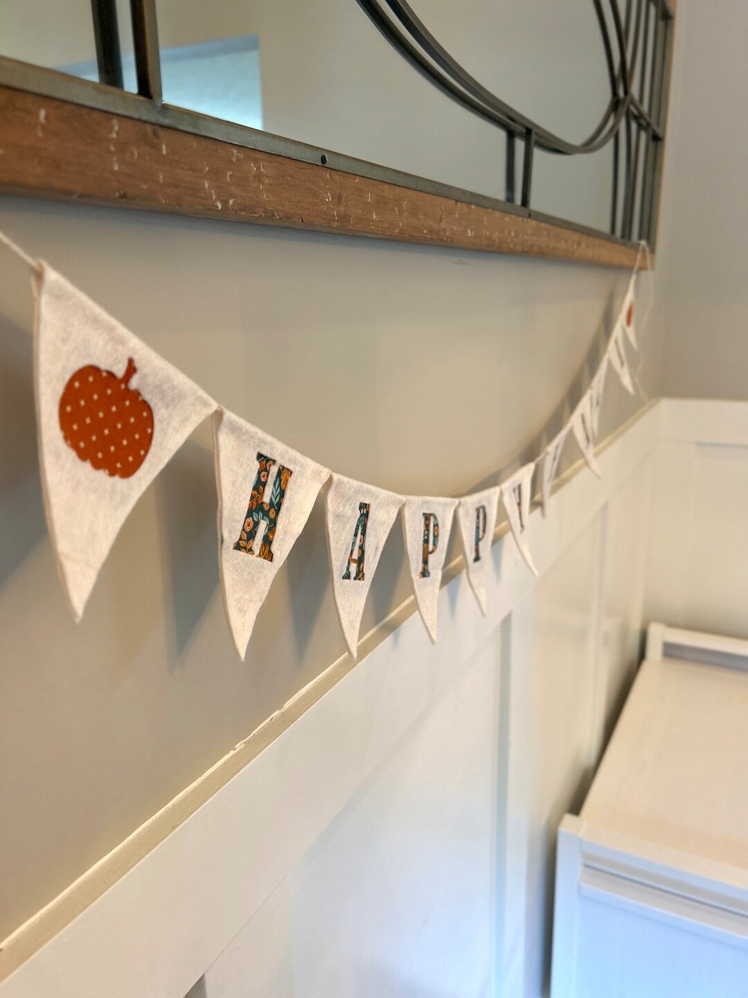 Happy Fall Pumpkin Bunting Banner Decoration - Etsy