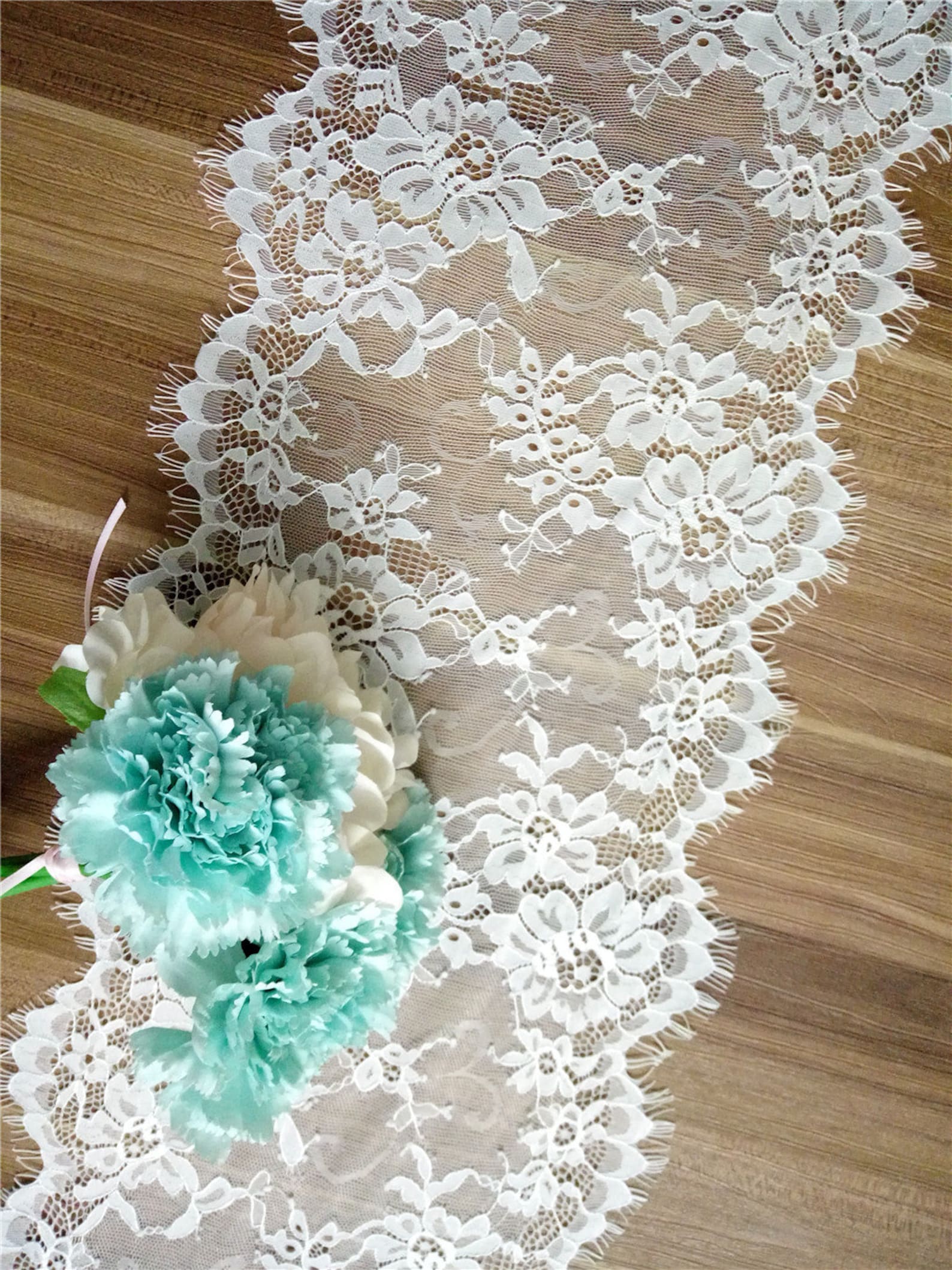 Wedding Table Runner Lace Table Runner 9 Inches Wide - Etsy