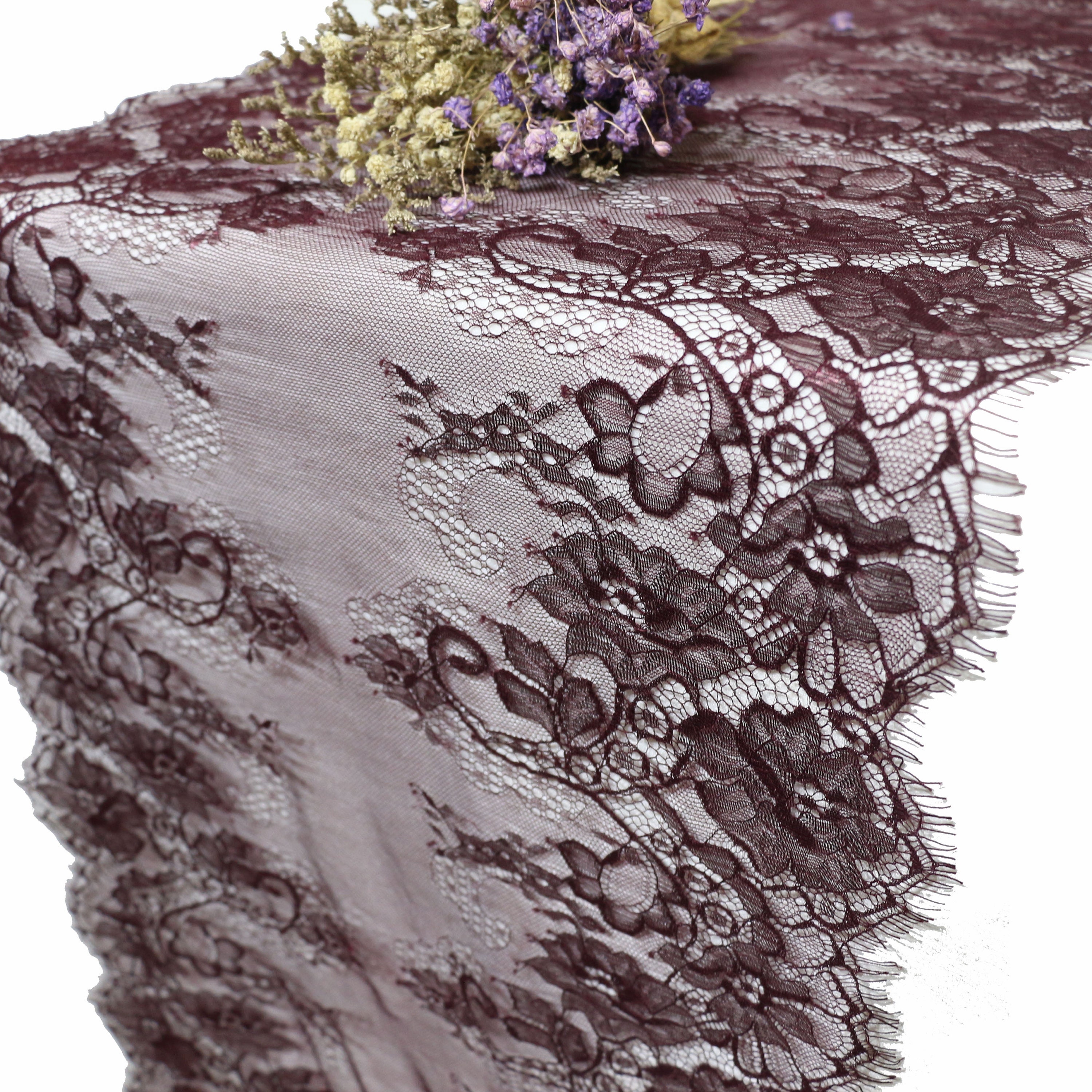 Burgundy lace runner burgundy lace table runner wedding | Etsy