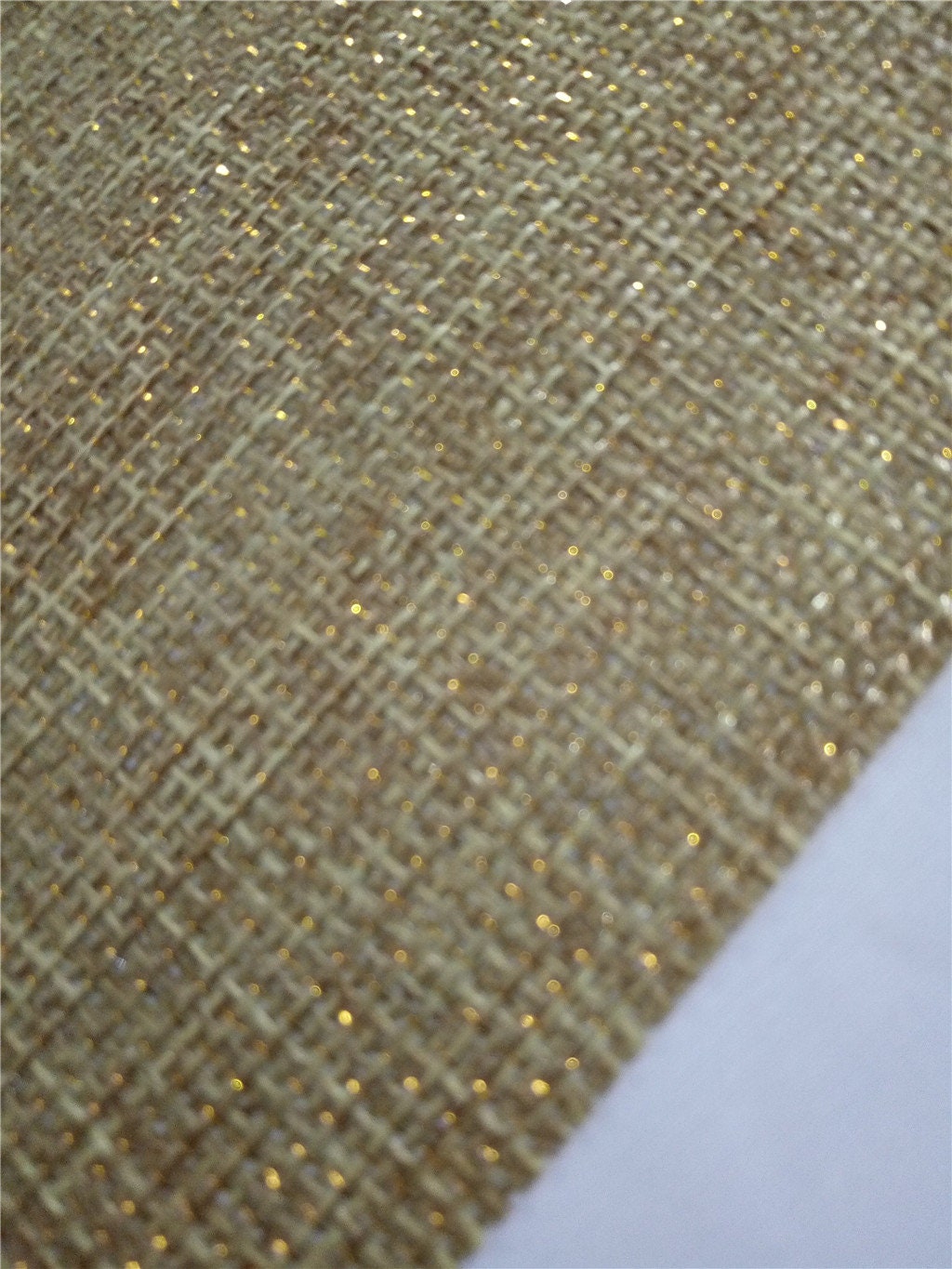 Gold burlap table runner Burlap table runner with golden | Etsy