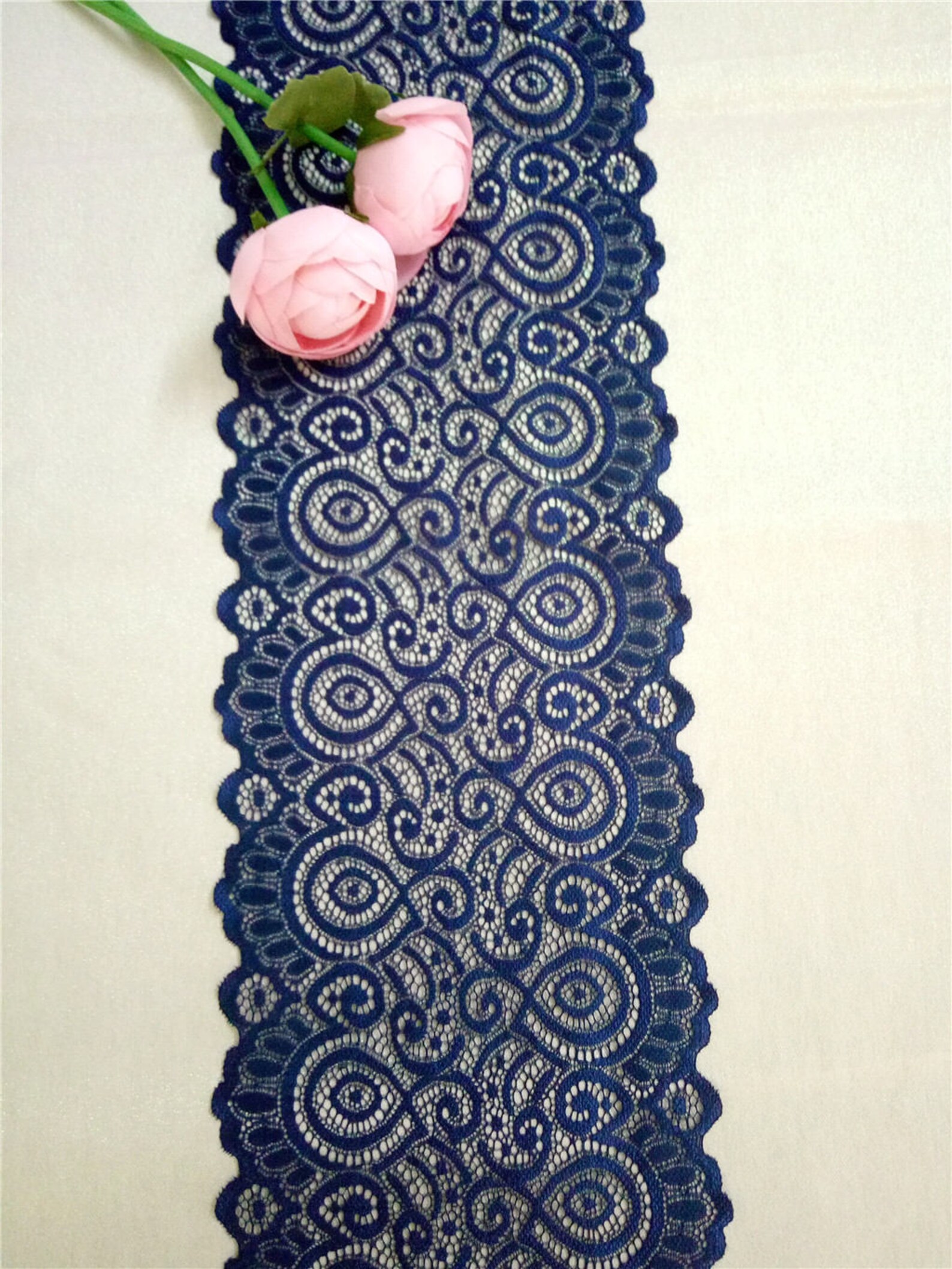 Navy Table Runners Navy Lace Runners for Wedding Navy | Etsy