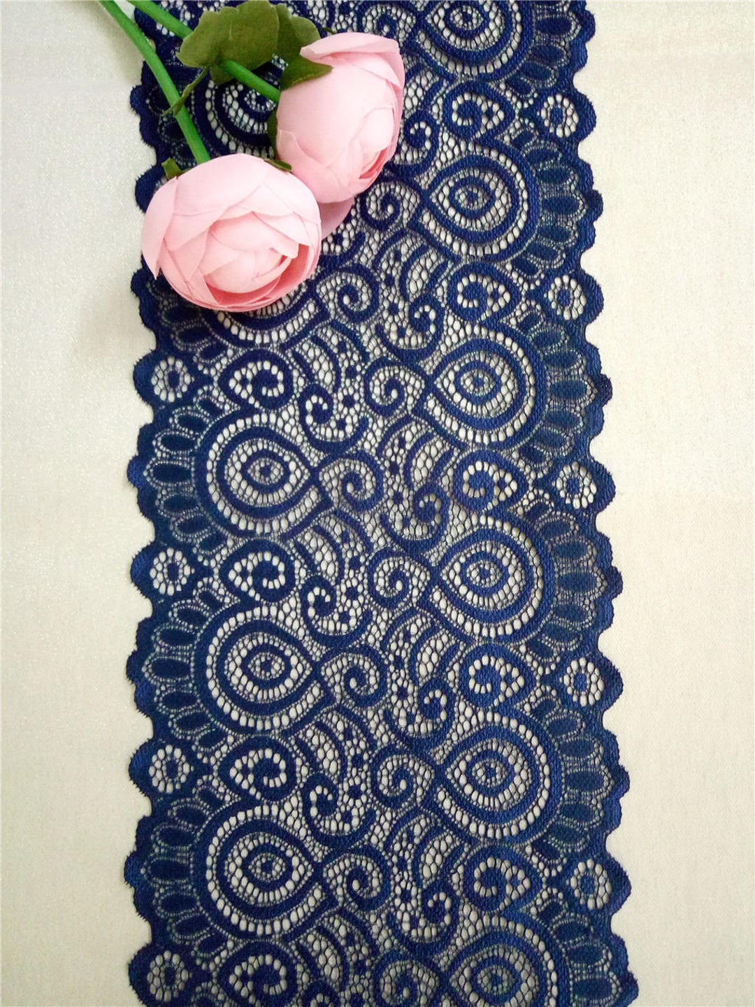 Navy Table Runners Navy Lace Runners for Wedding Navy - Etsy
