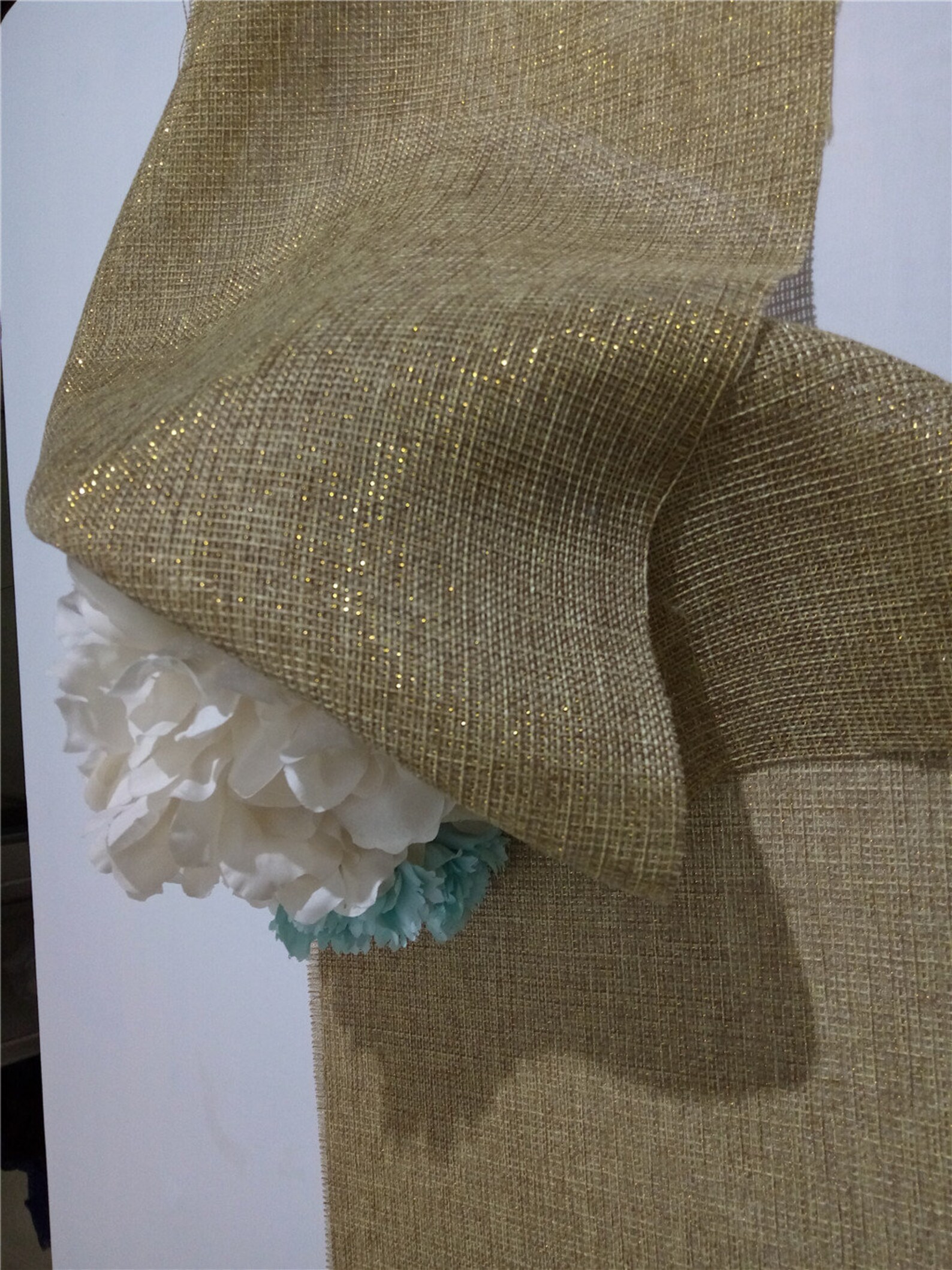 Gold Burlap Table Runner Burlap Table Runner With Golden - Etsy