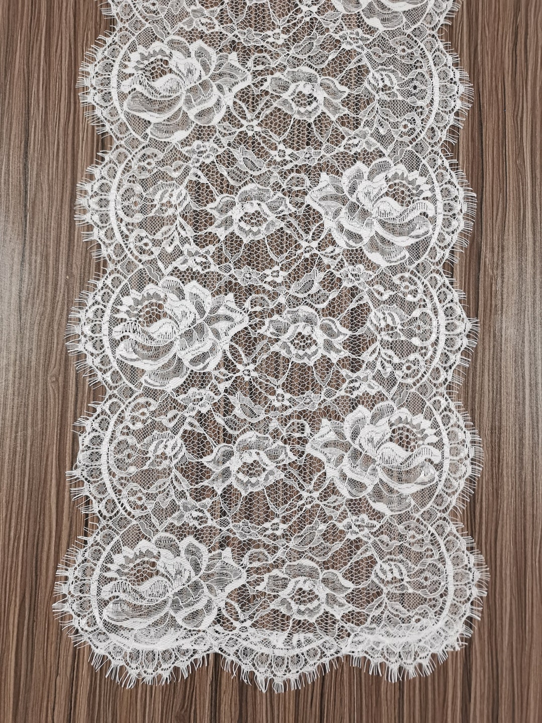 Ivory Lace Table Runner , Lace Table Runner, 12 Inches Wide, Wedding ...