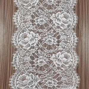 Ivory Lace Table Runner , Lace Table Runner, 12 Inches Wide, Wedding ...
