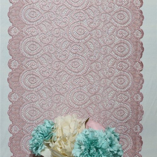 Dusty Rose Lace Table Runner 6ft-20ft Long12inches Widelace - Etsy