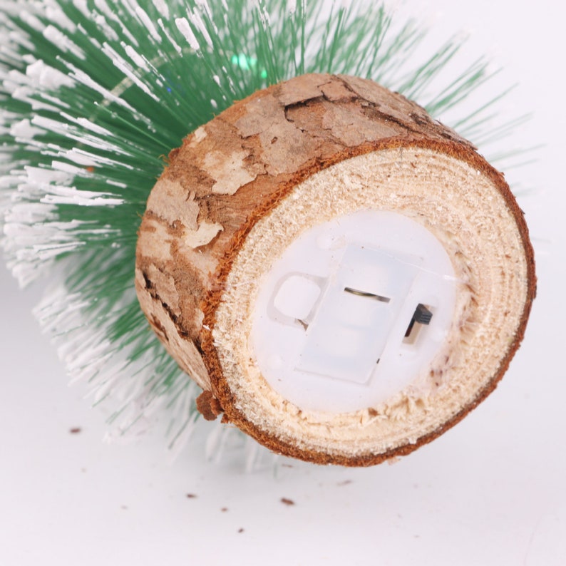 Mini Christmas Tree With LED Light Small Sisal Tree Light Up - Etsy