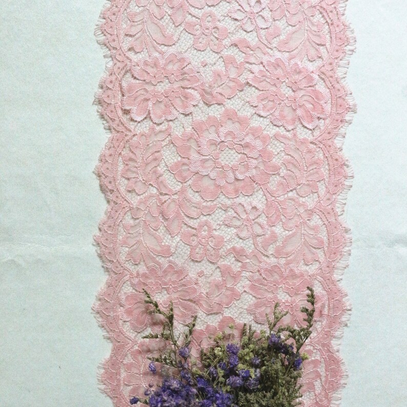 Blush Lace Overlay, 12 Inches / 30cm Wide, Blush Lace Runner, Blush ...