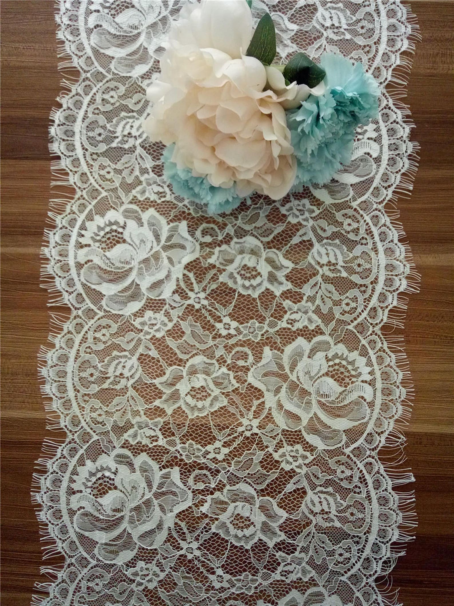 Ivory Lace Table Runner Lace Table Runner 12 Inches Wide - Etsy