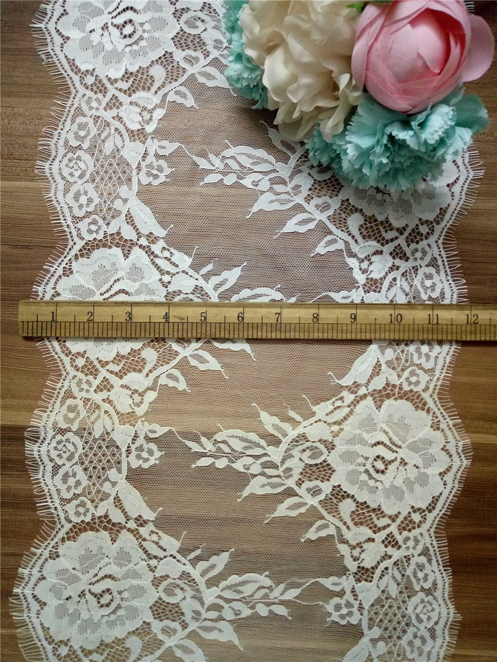 Ivory Lace Table Runner , Lace Table Runner, 13 Inches/33cm Wide ...