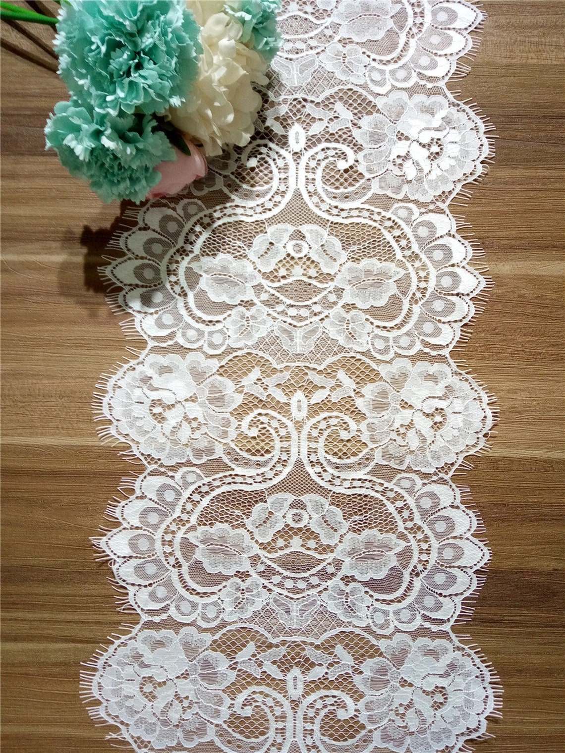 Ivory Lace Table Runner Lace Table Runner 11 Inches/28cm | Etsy