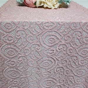 Blush Lace Table Runner, Wedding Table Runner, 12 Inches / 30cm Wide ...