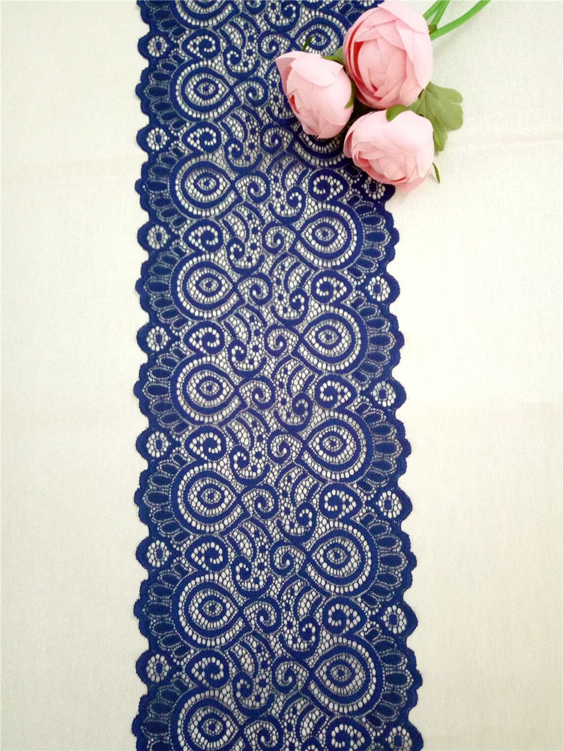 Navy Table Runners Navy Lace Runners for Wedding Navy | Etsy